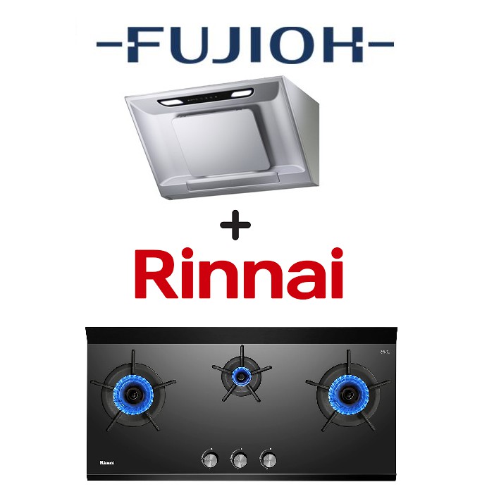 FUJIOH FR-SC2090R COOKER HOOD WITH OIL TECH TECHNOLOGY + RINNAI RB-3CGN 3 BURNER INNER FLAME GAS ...