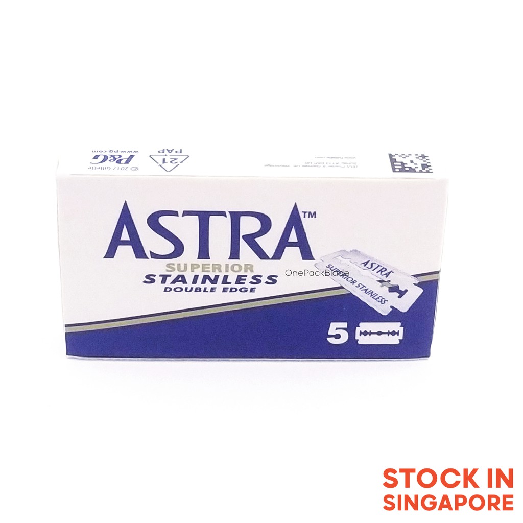 ASTRA Superior Stainless Double Edge Razor Blade 5 Blades, Shaving ...