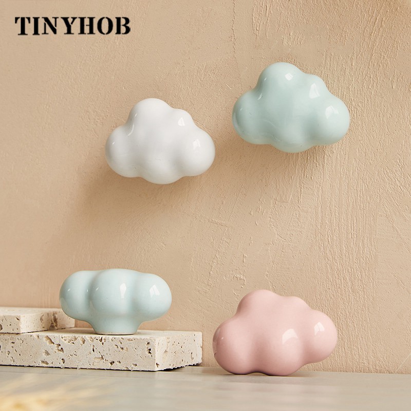 Cloud Shaped Ceramic Handles 50mm Drawer Knobs Kidroom Door Handles ...