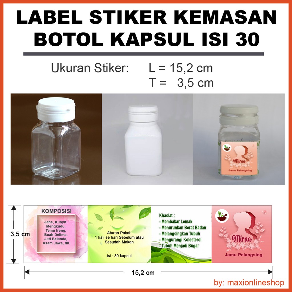 Capsule Bottle Packaging Sticker Label for Capsule Bottles | Shopee ...