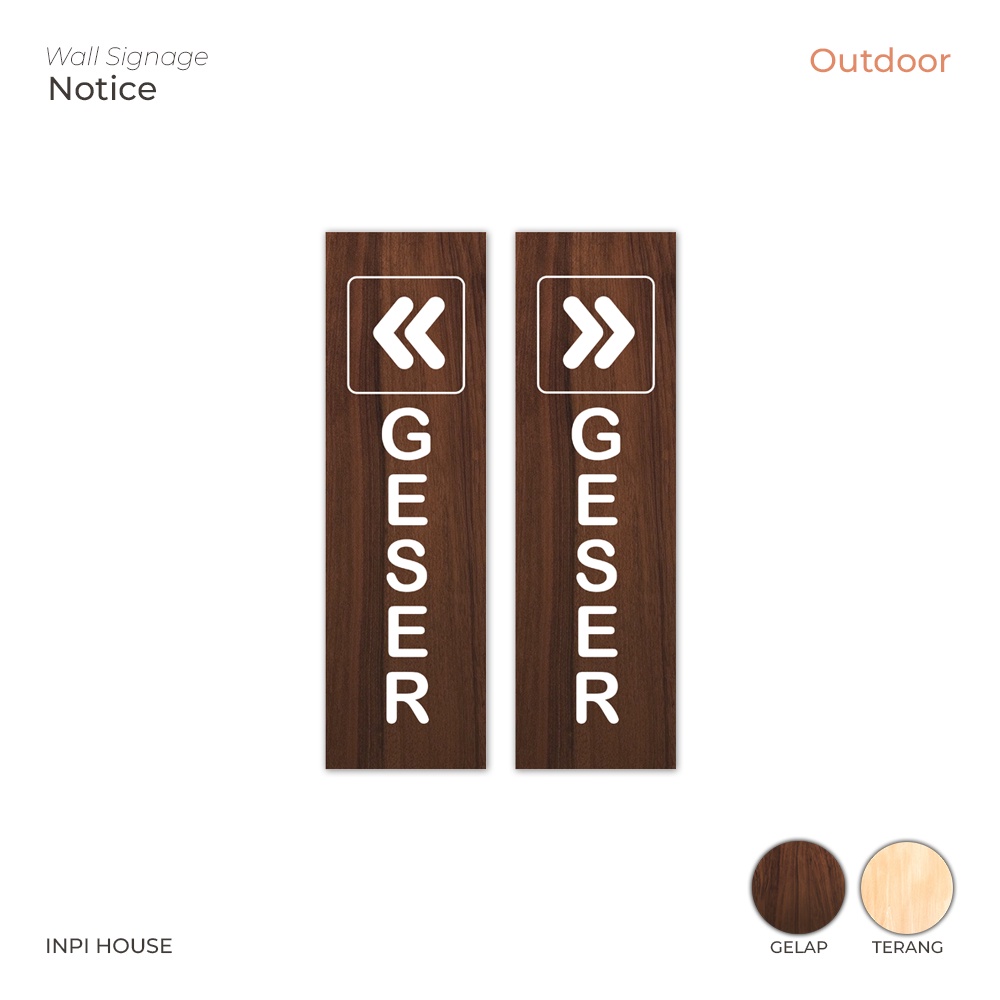 Sliding door sticker - direction of the sliding door arrow door signage ...