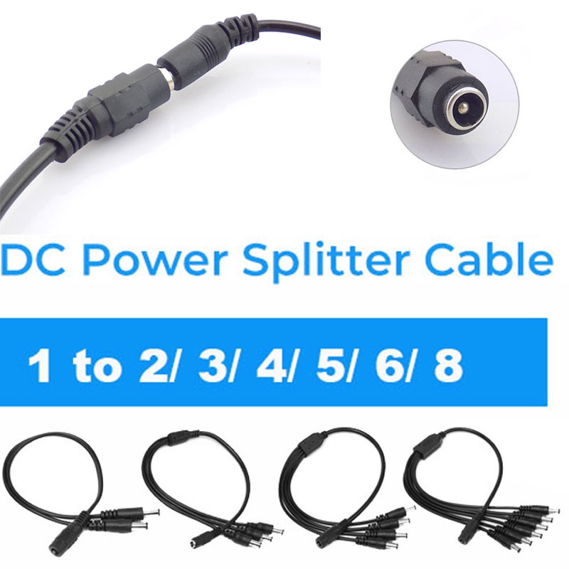 CCTV Camera Adapter 2.1*5.5mm Connector Female Male Power Supply Wire 1 ...