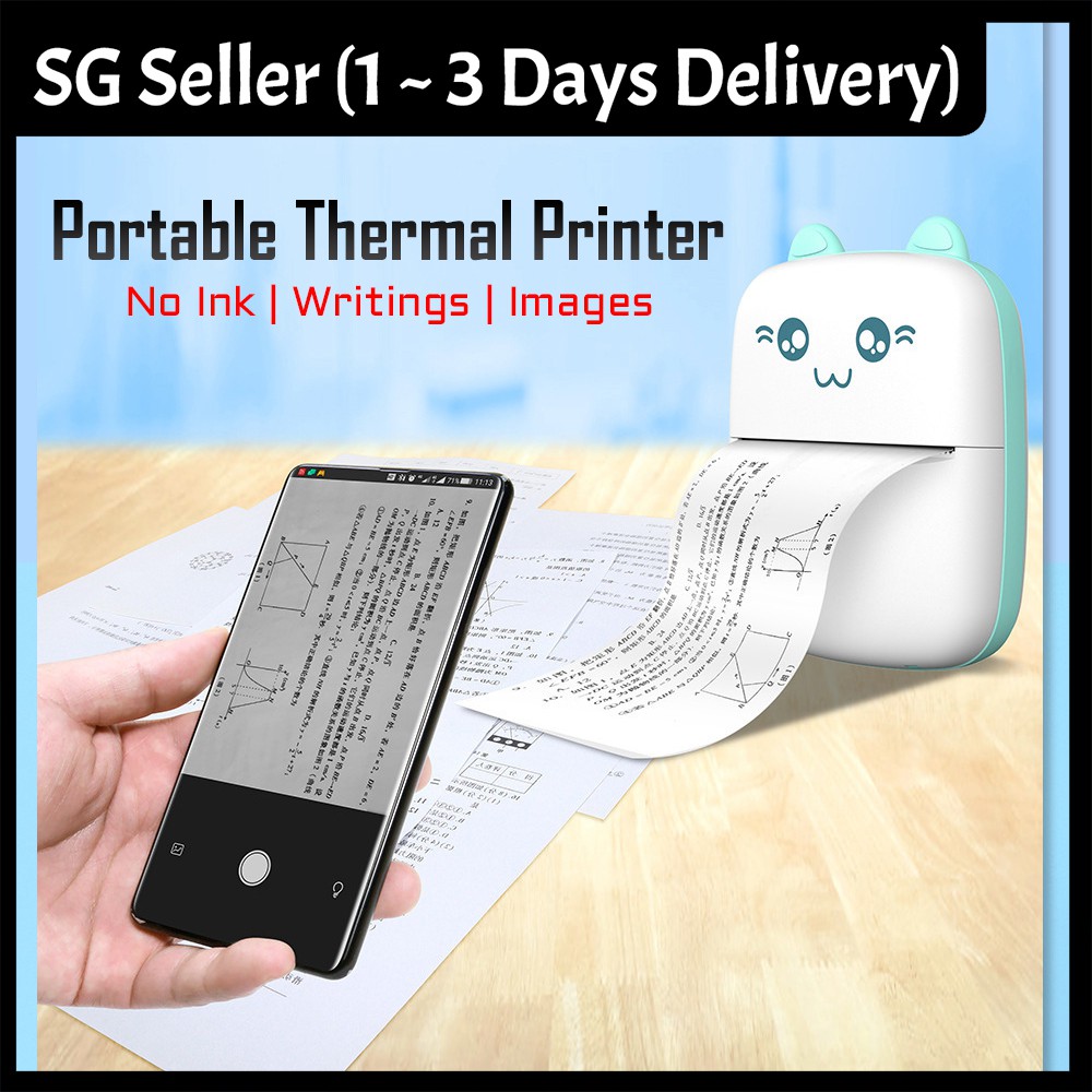 🔥SG Seller!!🔥 Portable Mini Thermal Printer / Sticker Label / Paper ...