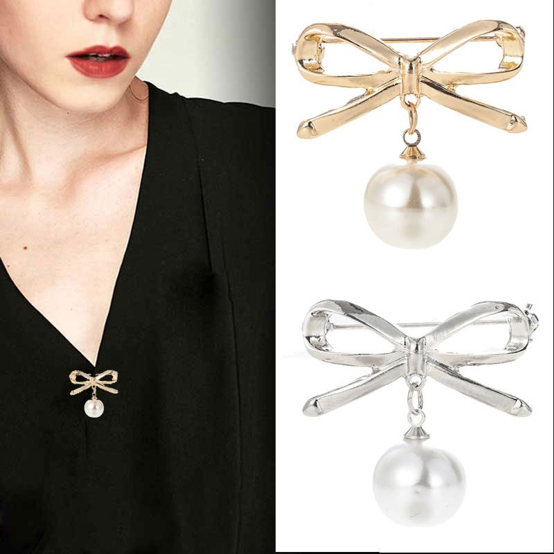 (20 styles to choose from) High-end Bowknot Pearl Small Brooch Cute ...