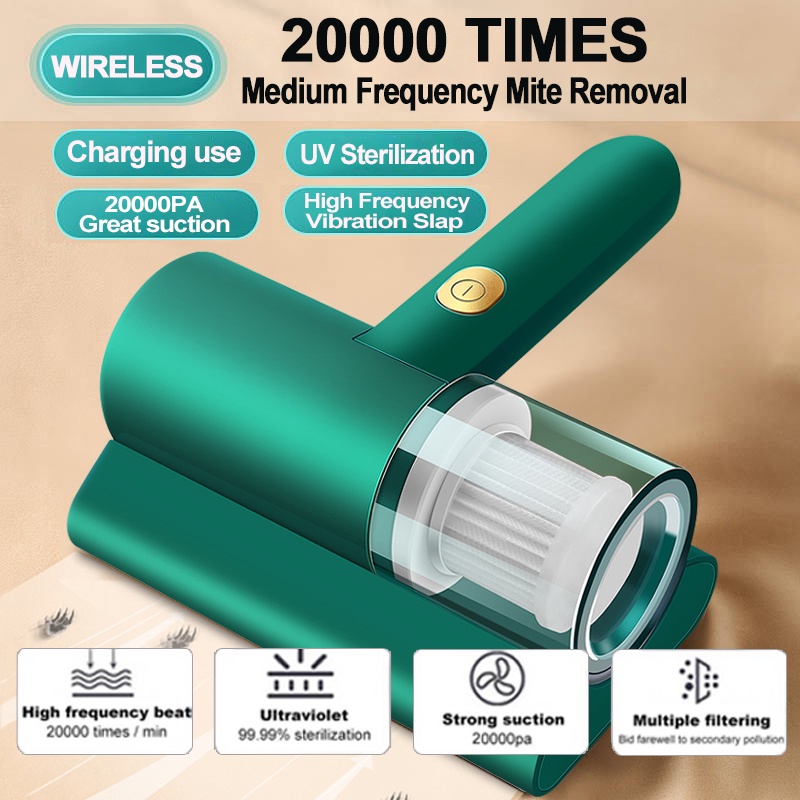 Wireless Dust Mites Vacuum Cleaner Automatic Mite Remover Vacuum ...