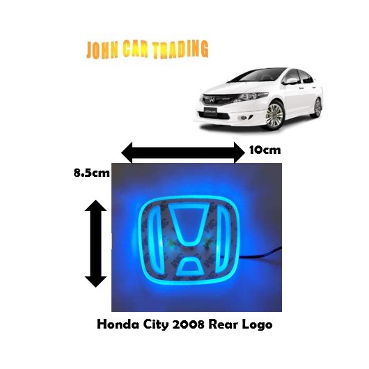Honda City 2008~2013 2D Rear Logo With LED Light City TMO 2D Car LED ...
