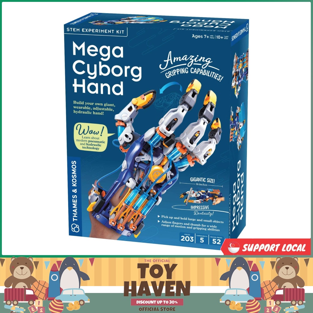 [sgstock] Thames & Kosmos Mega Cyborg Hand STEM Experiment Kit | Build ...