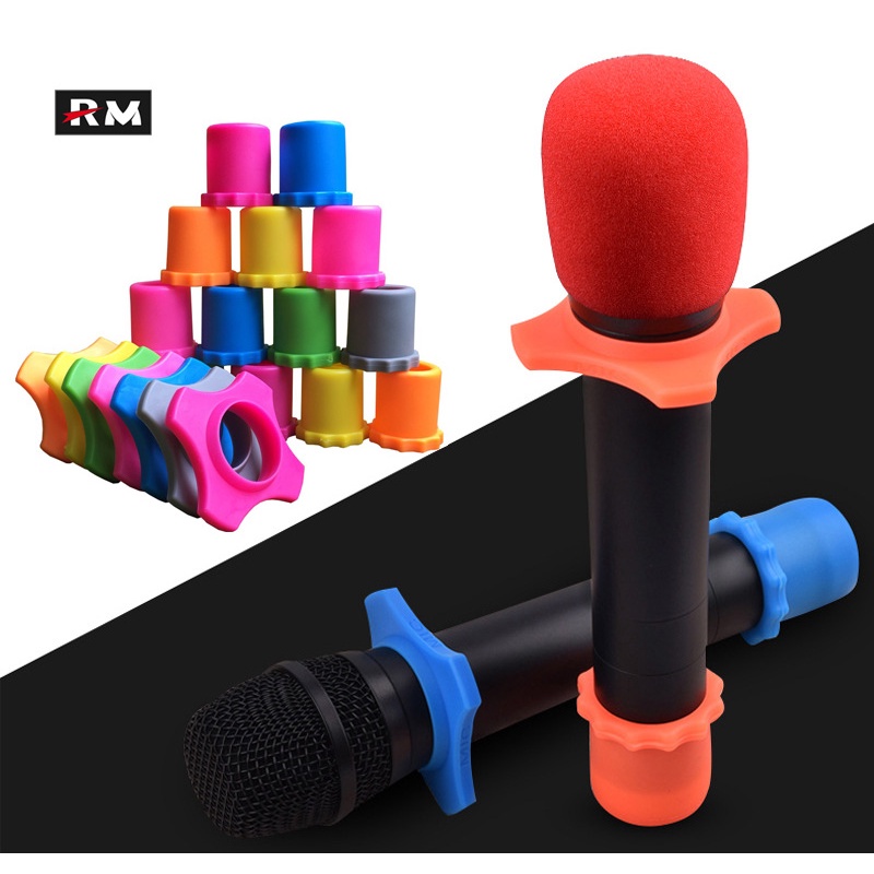 5PCS Microphone Anti-Slip Three-Piece Set Sponge Case Four-Corner Shock ...