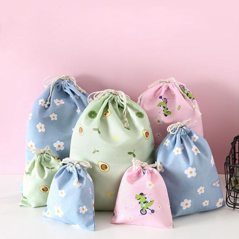 Flash Sale Travel Cosmetic Pouch Cotton Drawstring Makeup Bag Clothing ...
