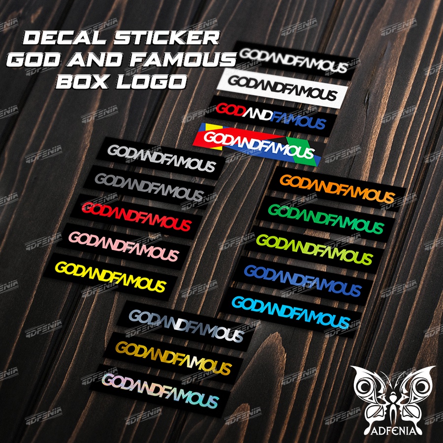 God And Famous Box Logo Decal Sticker | Shopee Singapore