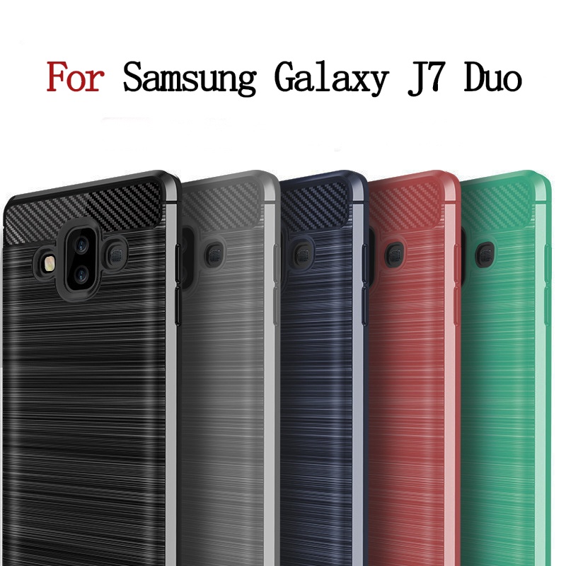 Case Fro Samsung galaxy J7 Duo wire drawing Cover Shockproof soft ...