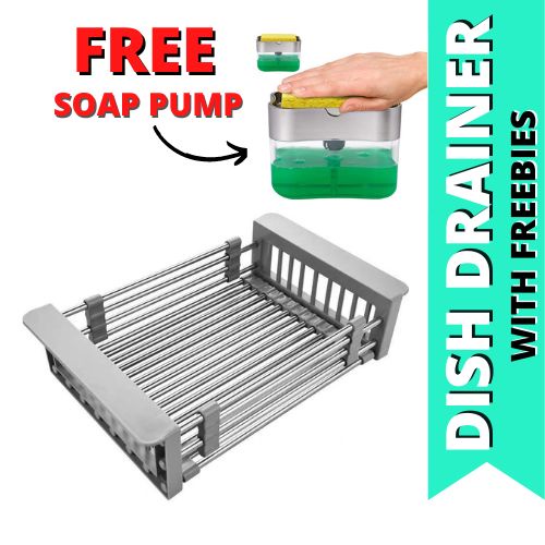 Muti-Purpose Sink Drainer Expandable Dish Drying Rack Over Sink ...