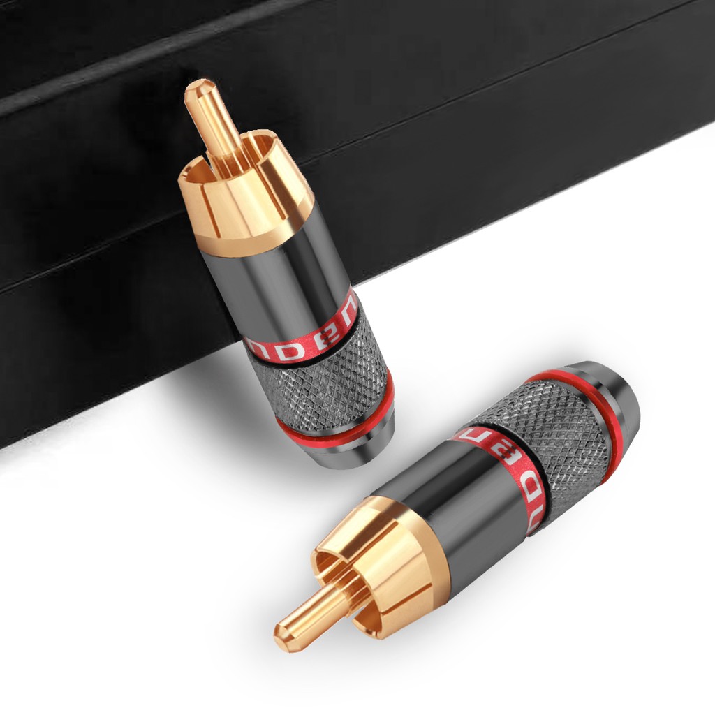 【2pcs】RCA Plug Audio Video Locking Cable Connector Plug Titanize Connector | Shopee Singapore