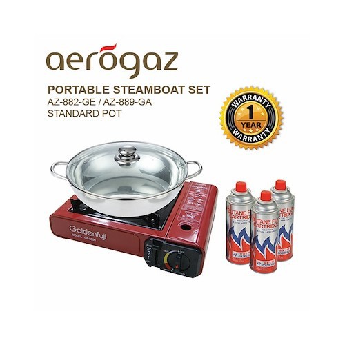Aerogaz Portable Steamboat Set Standard Pot AZ-882-GE | Shopee Singapore