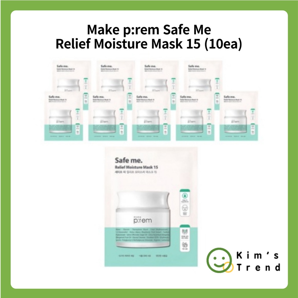 [Make p:rem] Make Prem Safe Me Relief Moisture Mask 15 (10ea) K-beauty ...