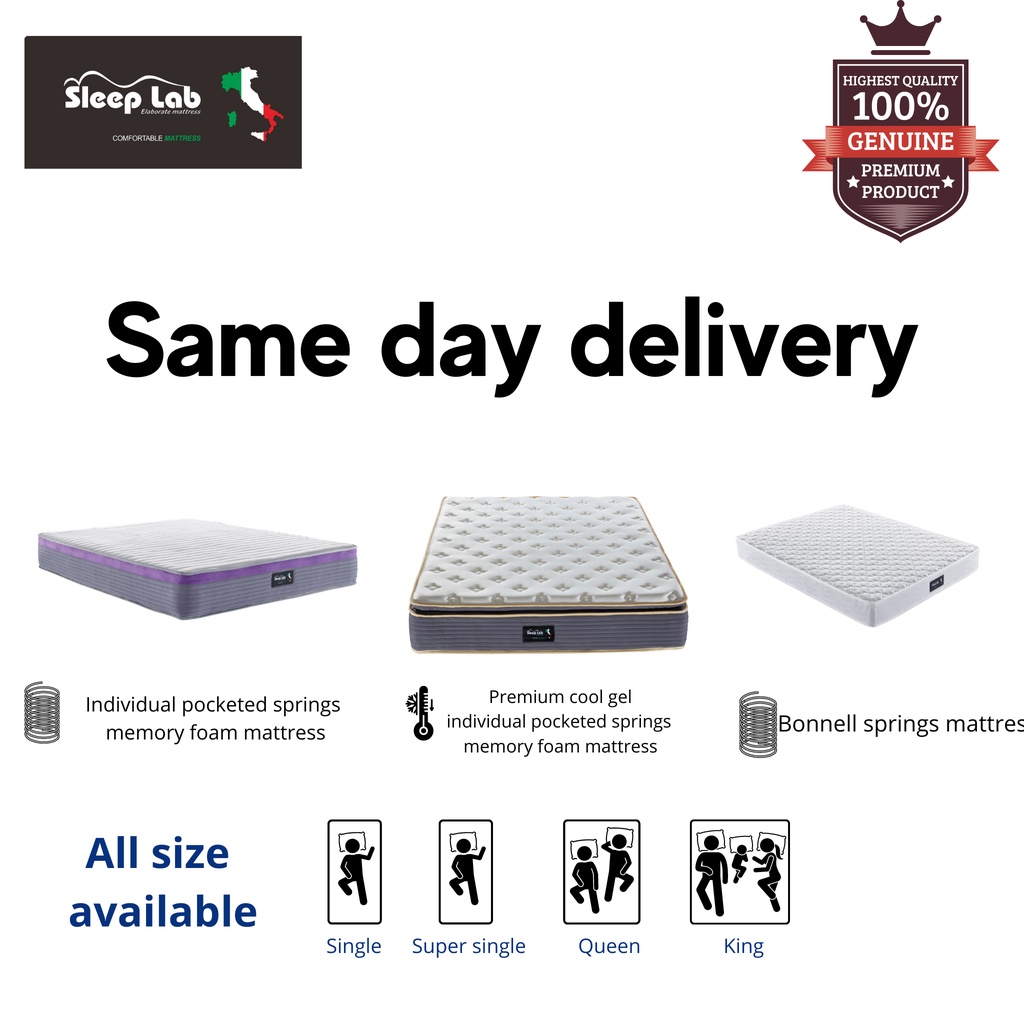 [Same day delivery]Sleep Lab Mattress/bonnell springs/ pocket springs ...