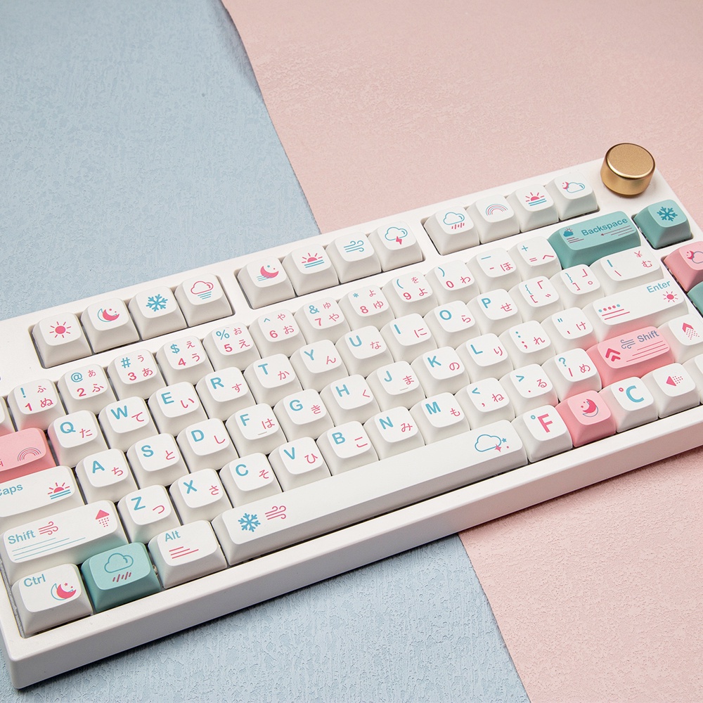 135 Keys Arctic Circle Keycaps Cherry Profiles PBT Dye-Sublimation For ...