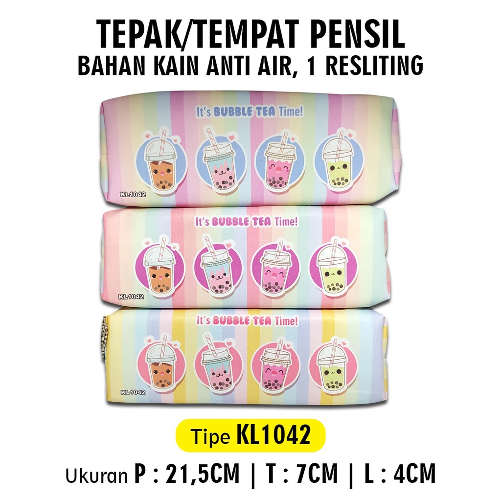 Ljk SHOP - RESETING Pencil Box/Pencil POUCH Box/BOBA TEA MOTIF KL1042 ...