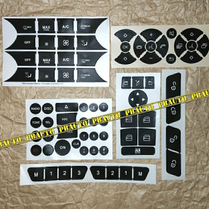 Old w204 Panel Sticker SET - w204 Mercedes Benz Panel Console Sticker ...