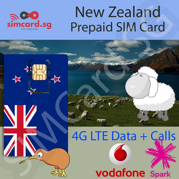 New Zealand Prepaid SIM Card (Spark, Telecom, Vodafone Widest Coverage ...