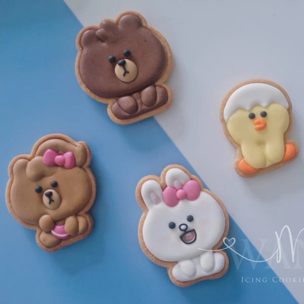Mini Line Friends Brown Cony Sally Choco Mold Cookie Biscuit Cutter ...