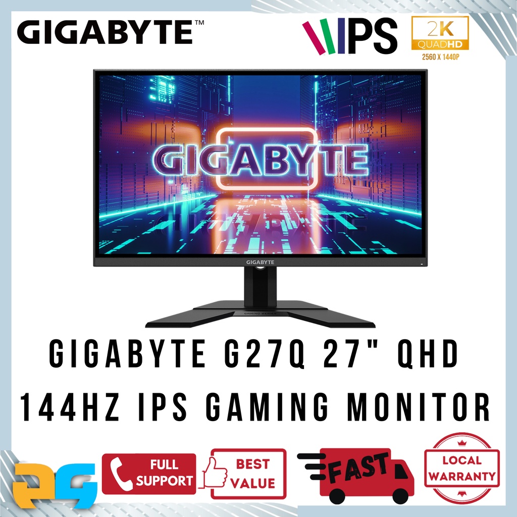 Gigabyte G27Q 27" 2560x1440 QHD 144Hz IPS Gaming Monitor | Shopee Singapore