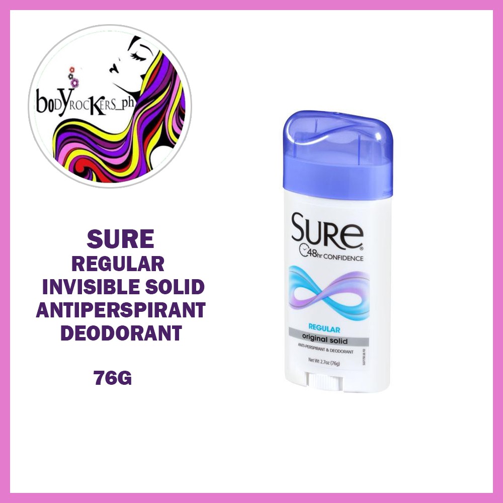 Sure REGULAR Invisible Solid Antiperspirant Deodorant (76g) | Shopee ...