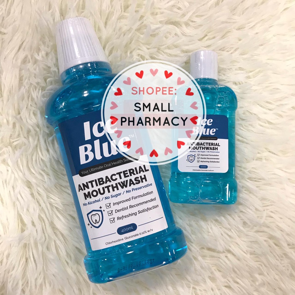 Ice Blue antibacterial mouth wash gargle 100ml / 400ml ( chlorhexidine ...