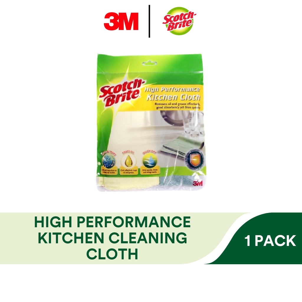 3M Scotch Brite High Performance Kitchen Cleaning Cloth, 2 Pieces ...