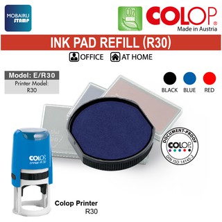Ink Pad/Cartridges Refill for Self Inking Stamps - COLOP Printer Round ...