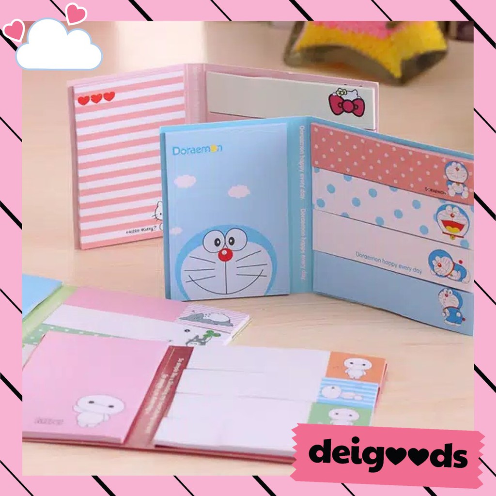 Deigoods Sticky Notes Set/Memo pad/Cute Character Memo Totoro Doraemon ...