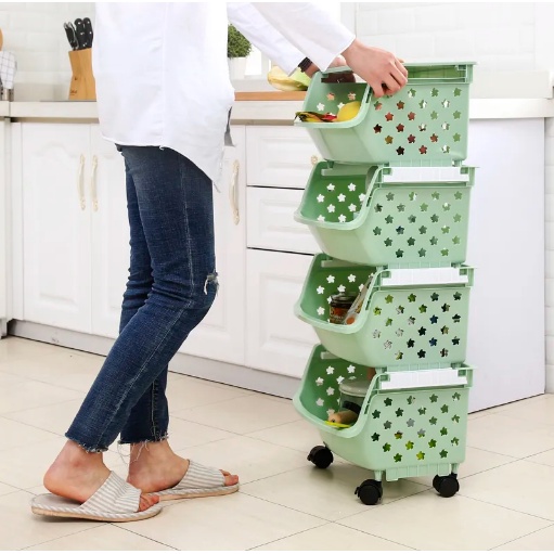 Kitchen Vegetable Racks Storage Space-saving Floor Multi-layer/Multi ...