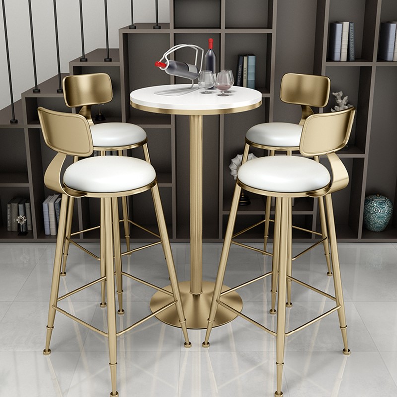 TLQ Bar Table MarbleTable Round Table Household Balcony High Foot Table ...