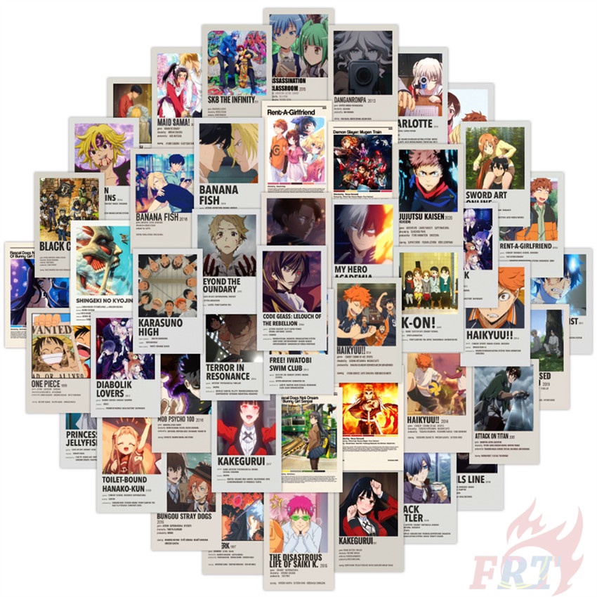 50Pcs/Set Comics Magazine Series 03 Shōnen Manga Mini Postcard Stickers ...