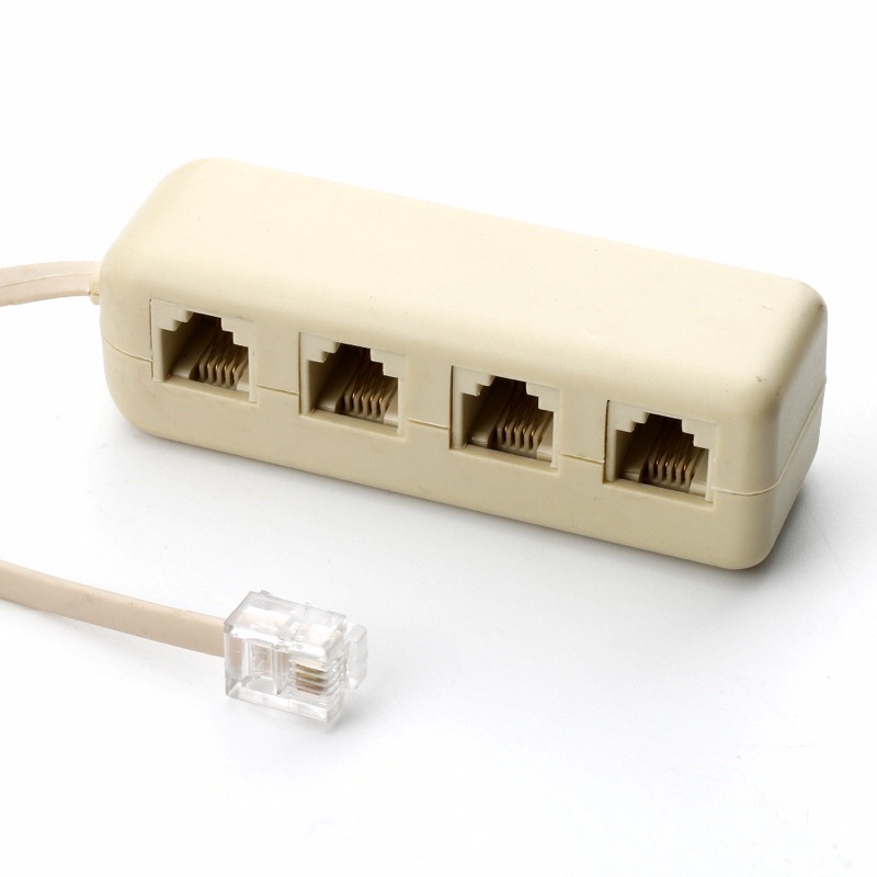 RJ11 Telephone Line Splitter 1 to 4 Port 6P4C to 6P4C 4 Way / 4 Port ...