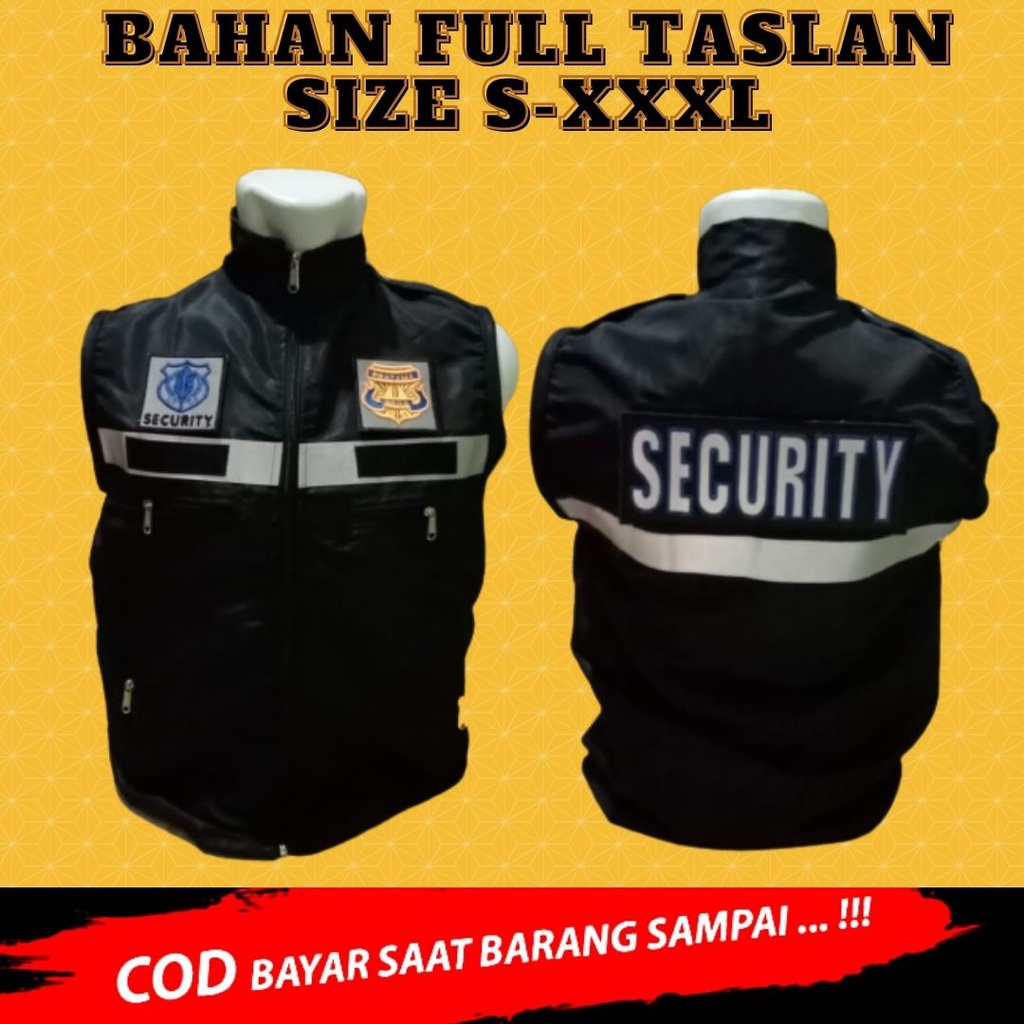 HITAM Police VEST Security VEST Security VEST Material FULL TASLAN VEST ...