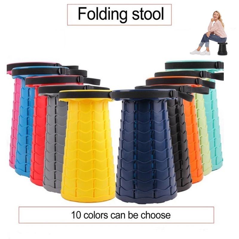 Portable Telescopic Folding Stool Household Multifunctional Footstool ...