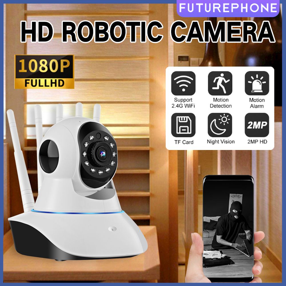 Robot Camera Hd 1080p Cctv Cam App 360 Degree Viewing Angle Wireless ...