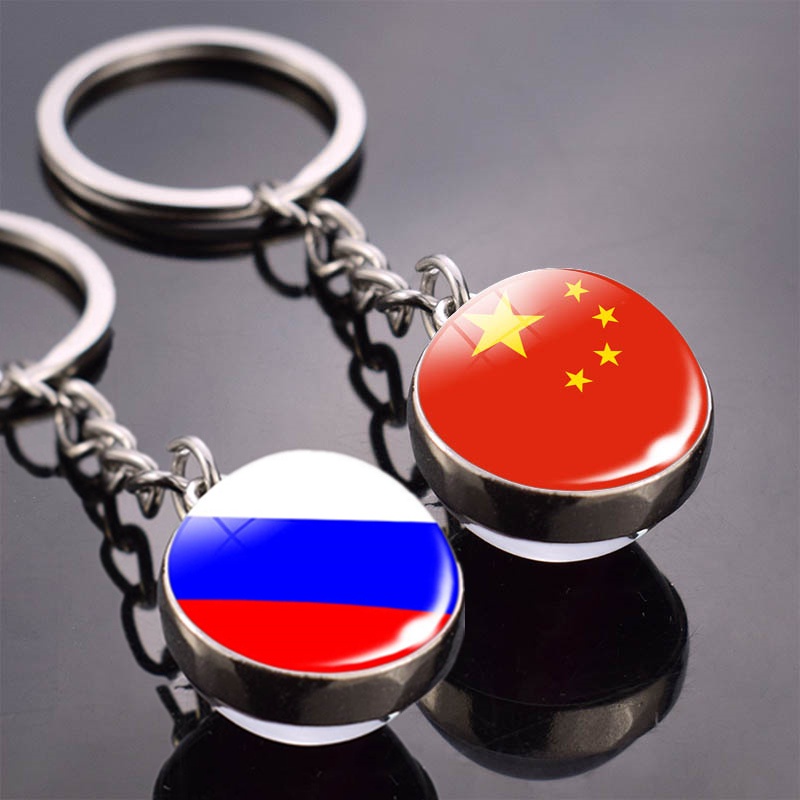 Country Flag Key Chain China Russia India Afghanistan Egypt Singapore ...