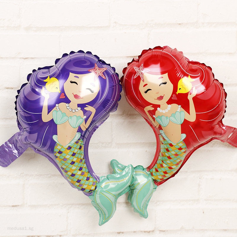 Mermaid Princess Theme Balloon Aluminum Foil Balloons Girl Birthday ...
