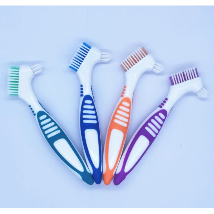 Adult Oral Care Dual heads Denture Brush Denture Toothbrush soft ...