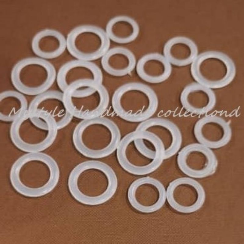 🇸🇬SG🇸🇬 [MyStyle] Ready Stock Bag of 50pcs Round Plastic Ring for ...