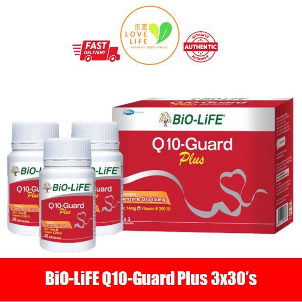 BiO-LiFE Q10-Guard Plus 3x30’s supplement energy heart coenzyme q10 ...