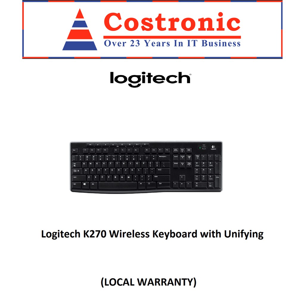 LOGITECH K270 WIRELESS KEYBOARD WITH UNIFYING | Shopee Singapore