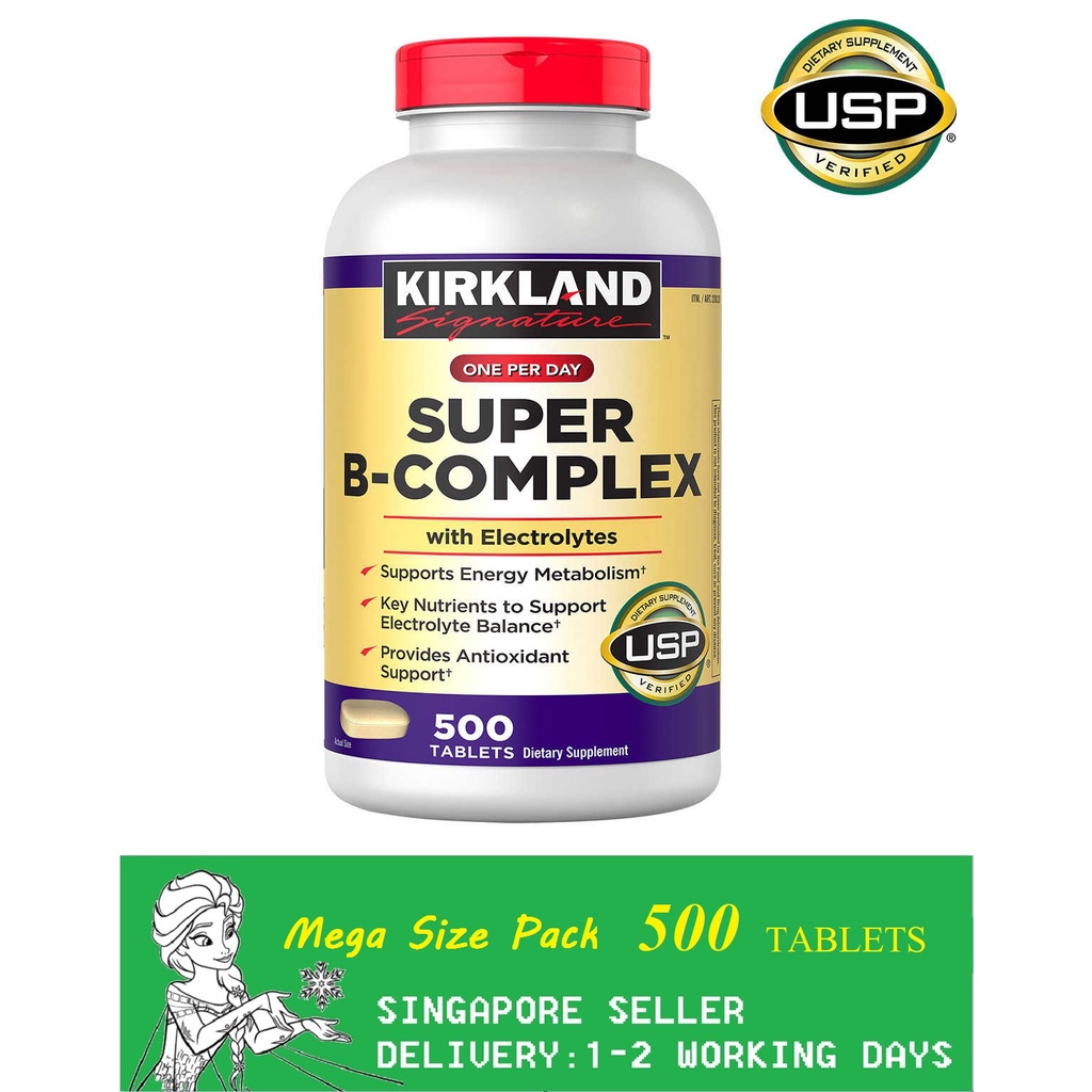 Kirkland Signature Super B-Complex with Electrolytes, 500 Tablets(Exp ...