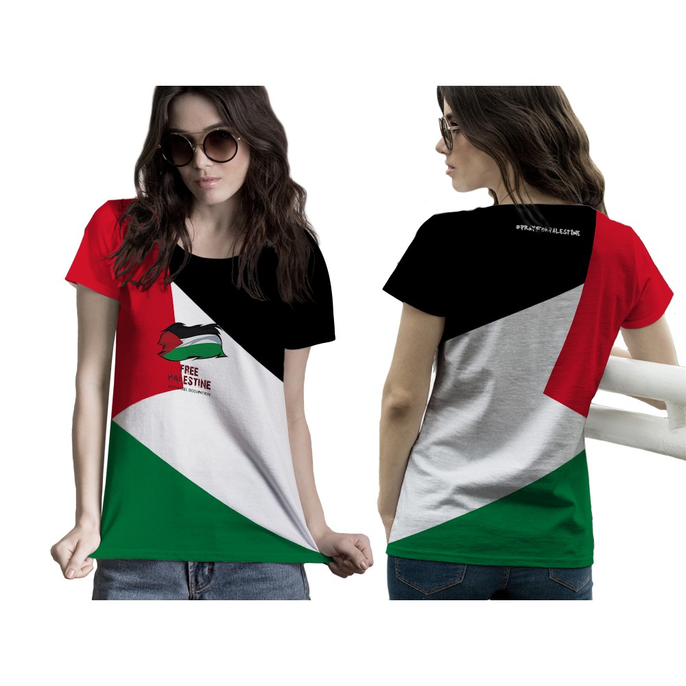 T-shirt Women's T-Shirt Palestine Flag Free Save Gaza Palestine ...