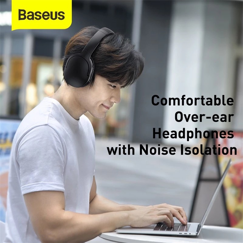 Baseus D02 Pro Bluetooth Earphones Stereo Wireless 5.0 HIFI Foldable ...