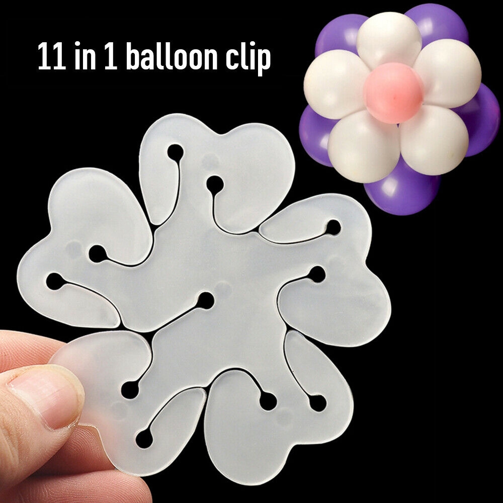 10pcs/set 10 in1 Balloon Clips Flower Shape Clip ties Arch Holder Party ...