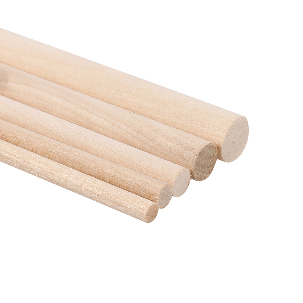 10pcs 30cm Long DIY Wooden Arts Craft Sticks Dowels Pole Rods Sweet ...