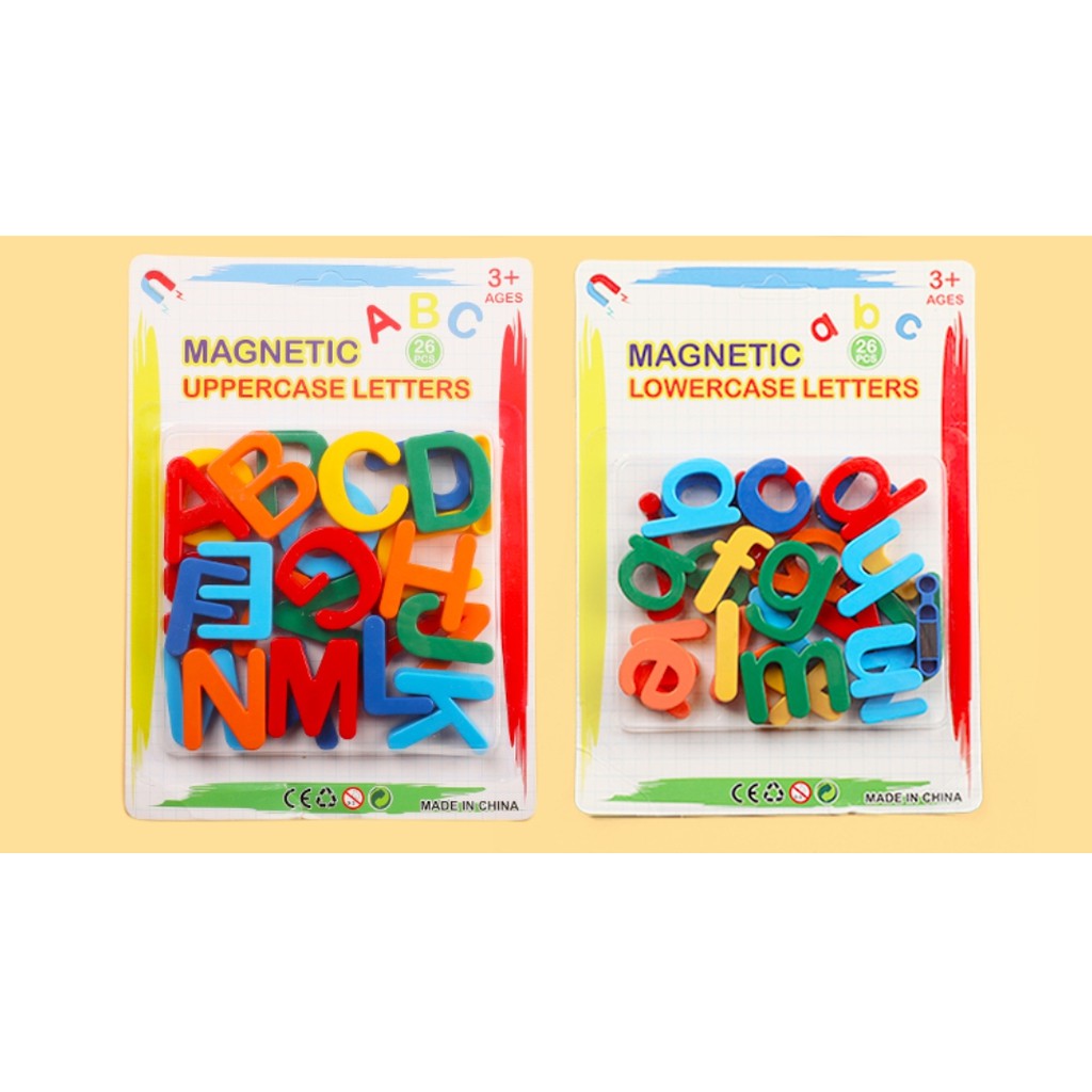 Magnetic Colorful Alphabets Uppercase Lowercase Letters | Shopee Singapore